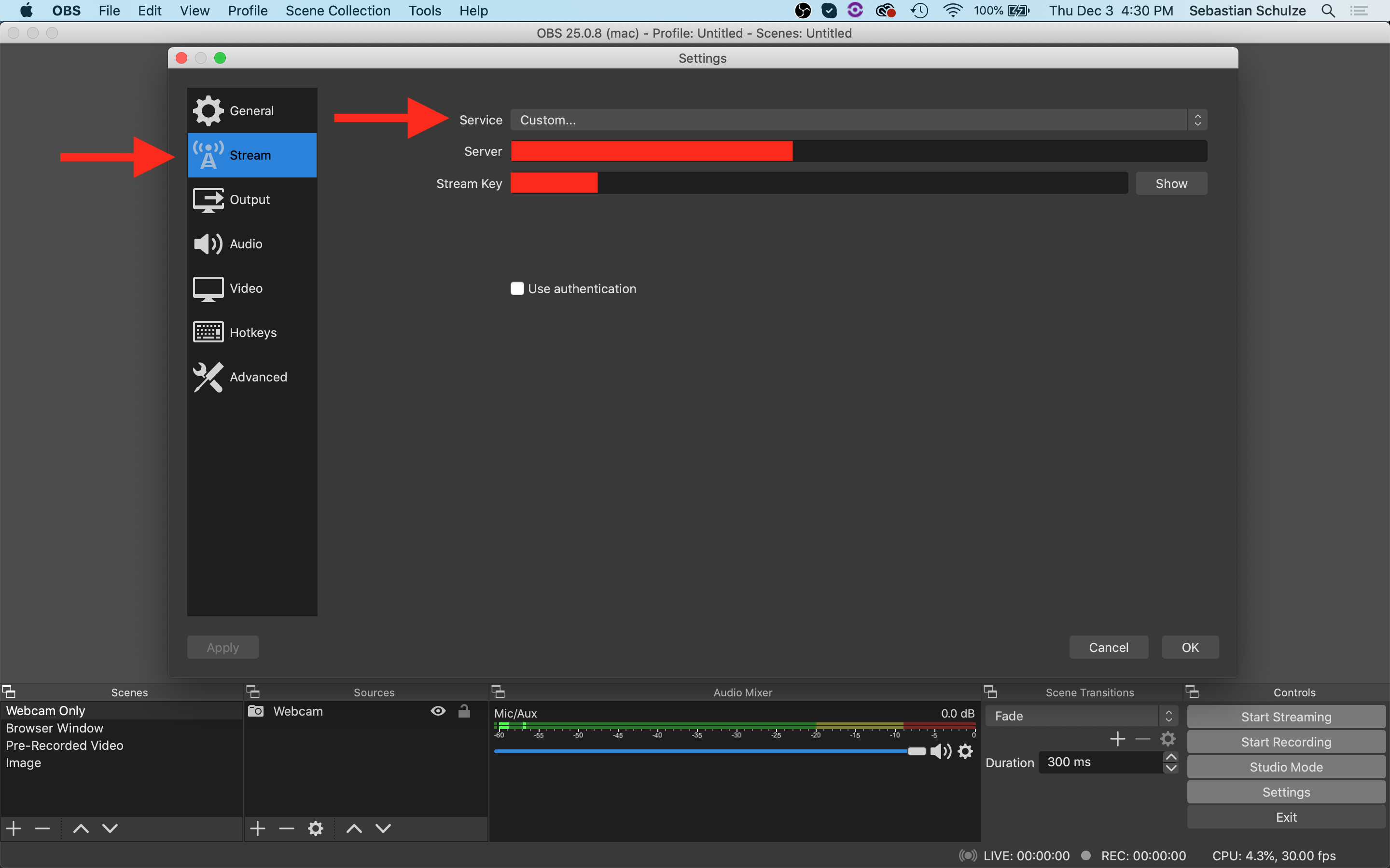 How to live stream on PromoTix using OBS / RTMP How to live stream on PromoTix using OBS / RTMP